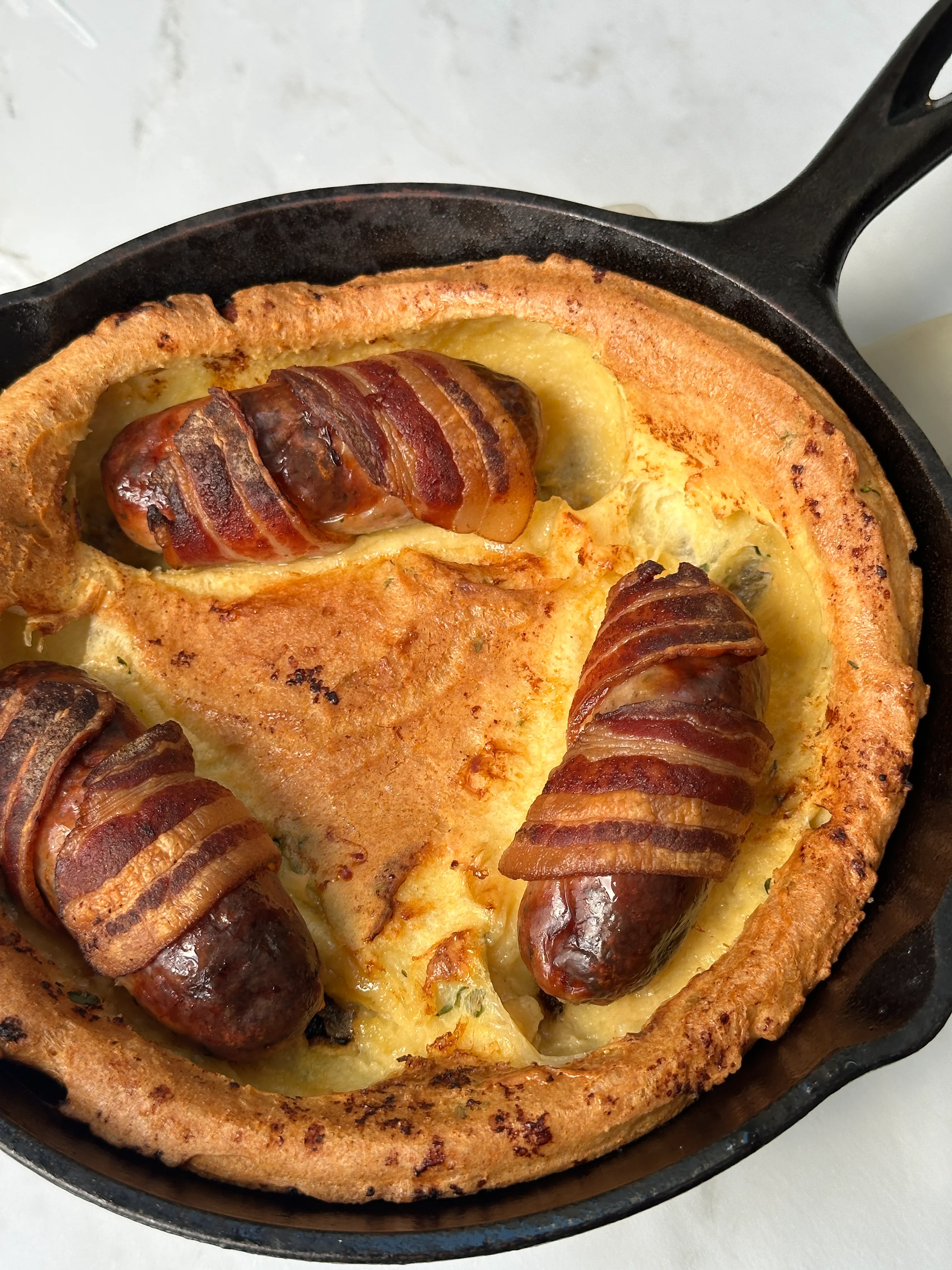 Pigs in Blankets Toad in the Hole (One Pot, One Portion) Recipe | by Eleanor Wilkinson